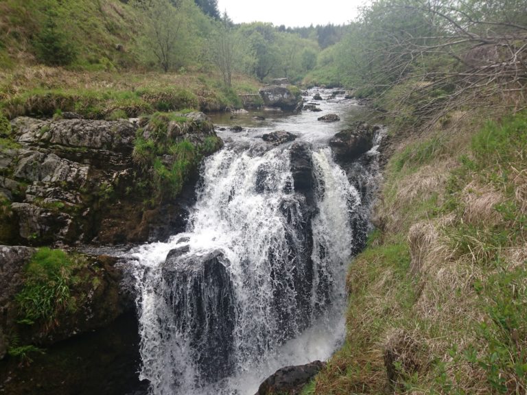 Waterfalls and Walking The Wye Valley Way, Hafren Forest in Wales