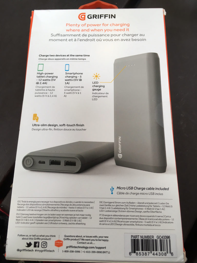 Out and About With The Griffin Reserve 18,200 mAh Power Bank Review